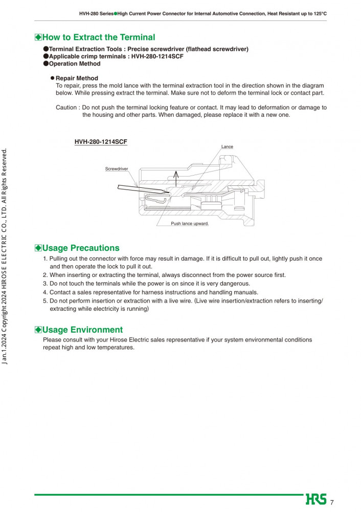 HVH-280 datasheet page 7