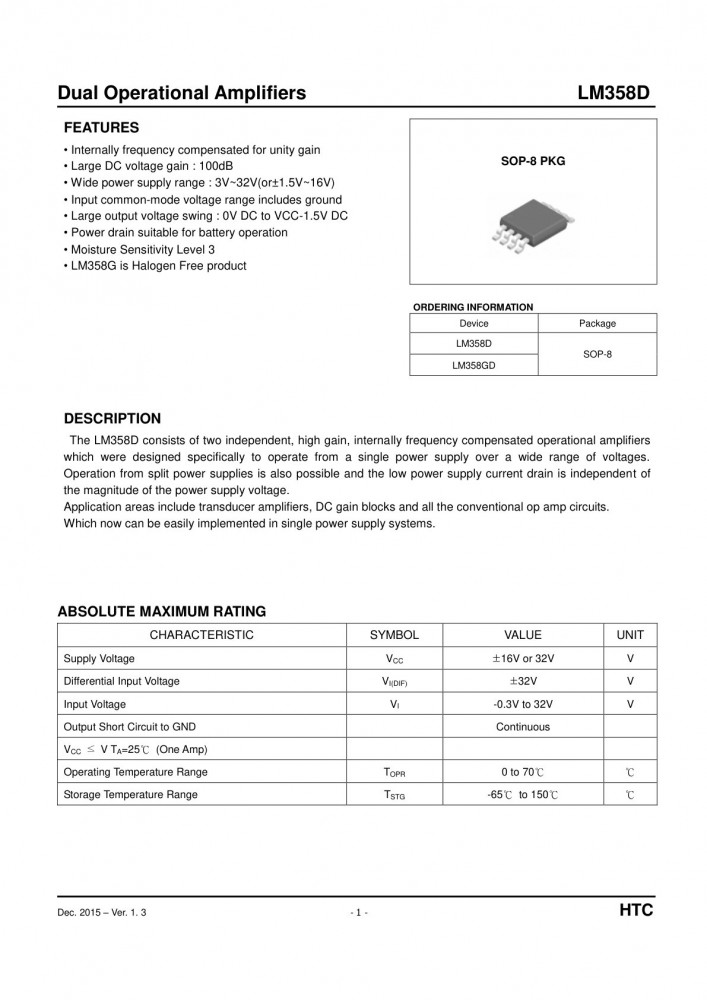 TJ358GD technical document page 1