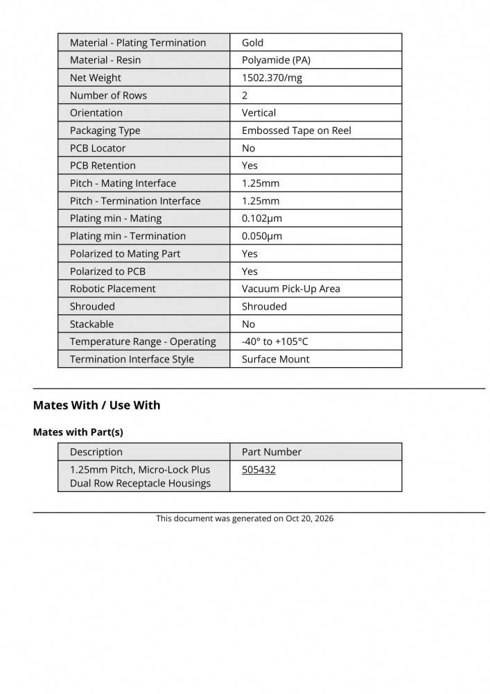 MOLEX 5054332862 technical document page 3