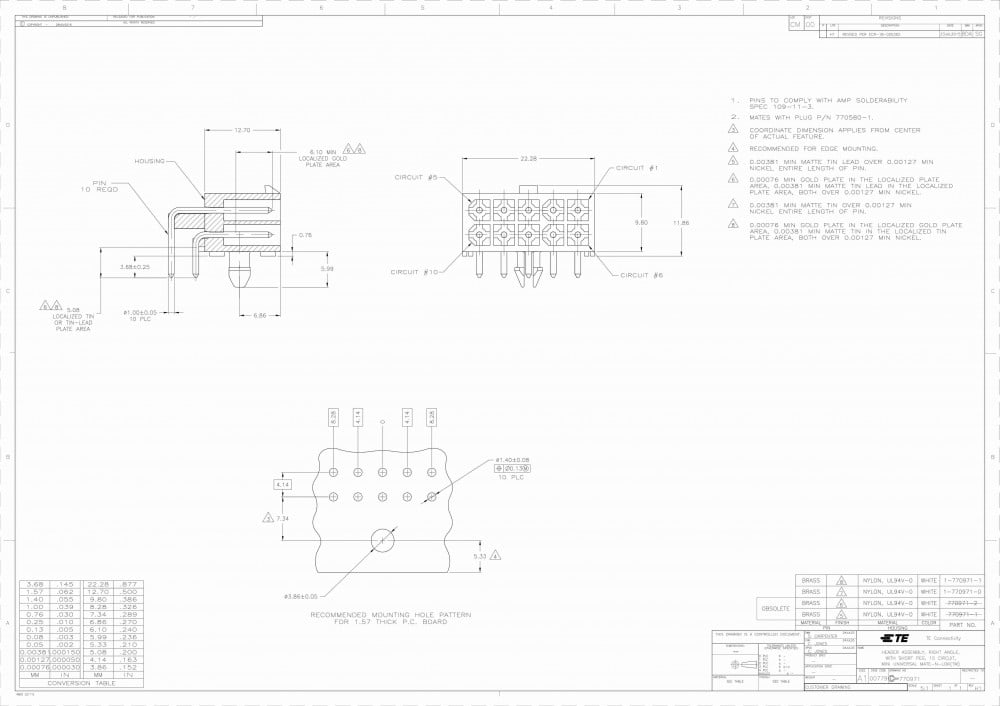 TE Connectivity 1-770971-0 customer drawing page