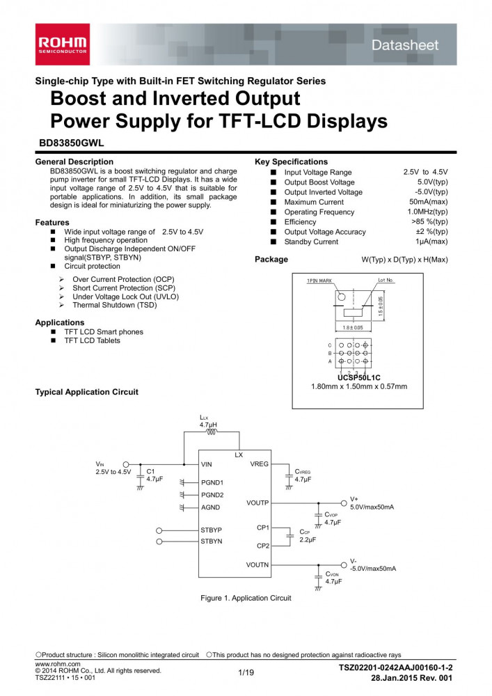 BD83850GWL-E2 document page 1