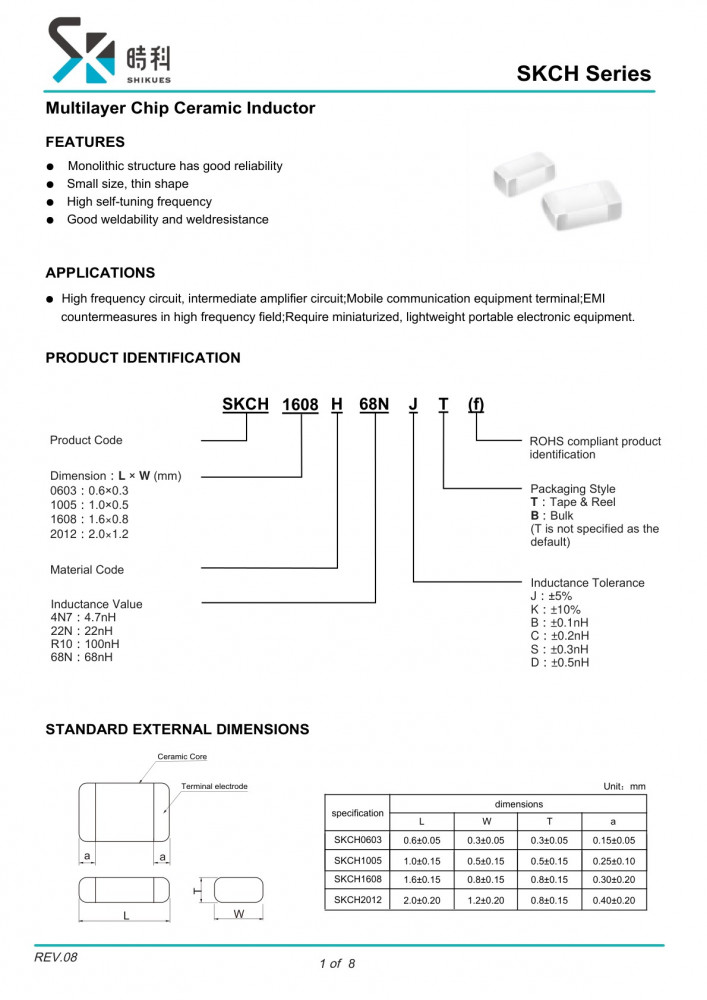 Shikues datasheet page 1