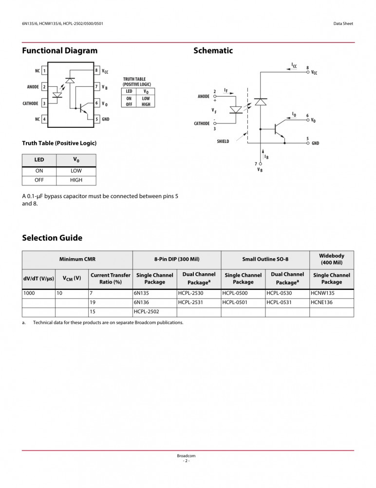 6N136 datasheet page 2