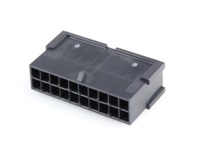 Micro-Fit 3.0 Plug Housing, Dual Row, 20 Circuits, UL 94V-2, Glow-Wire Capable, Black for sale