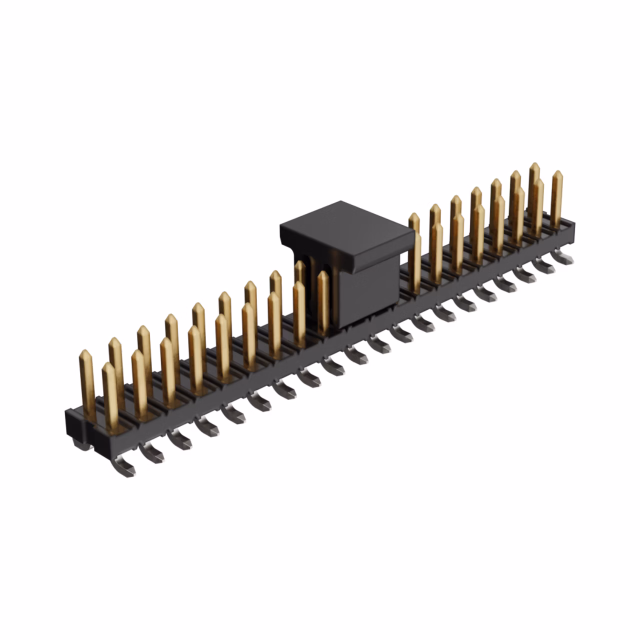 Milli-Grid Header, Vertical, Surface Mount, 34 Circuits, 0.38µm Gold (Au) Plating, Mating Pin Length 3.80mm, with Cap, Tube, Lead-Free