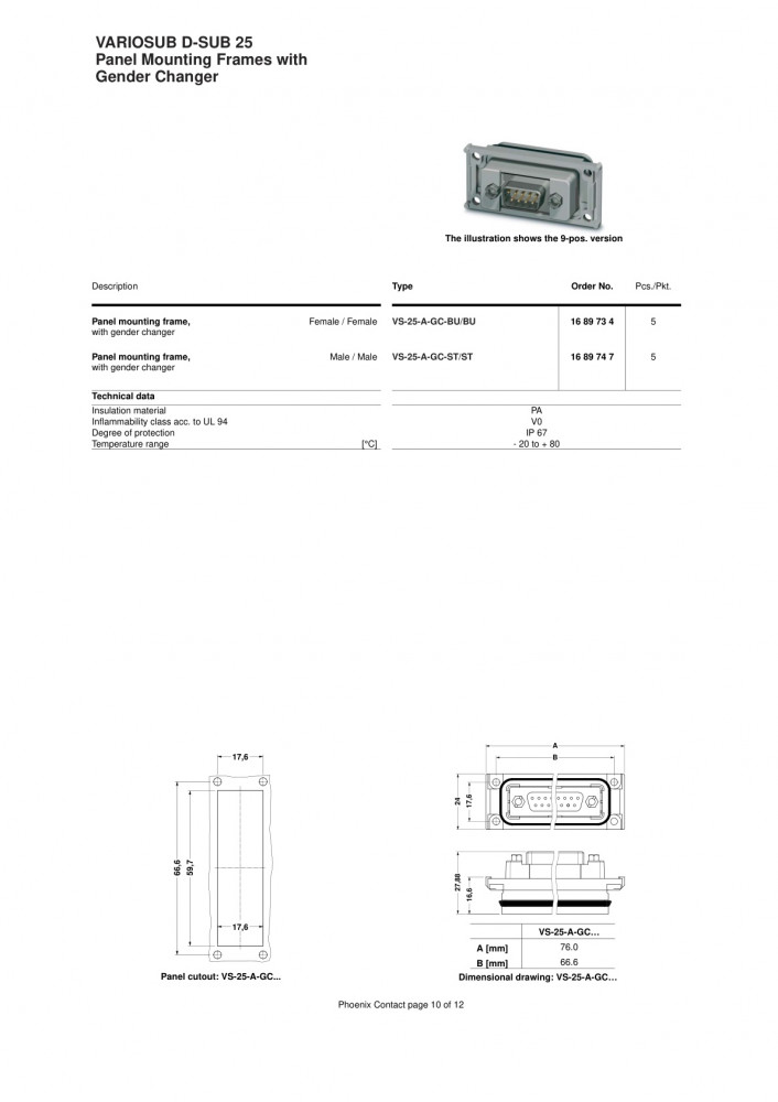 Phoenix Contact 1689792 technical document page 10