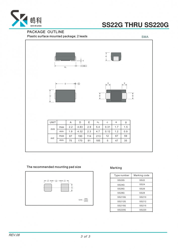 SS215G datasheet page 3