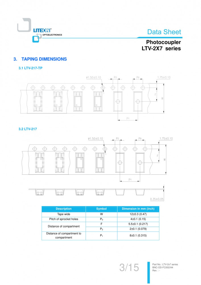 LITEON LTV-2X7 datasheet page 4