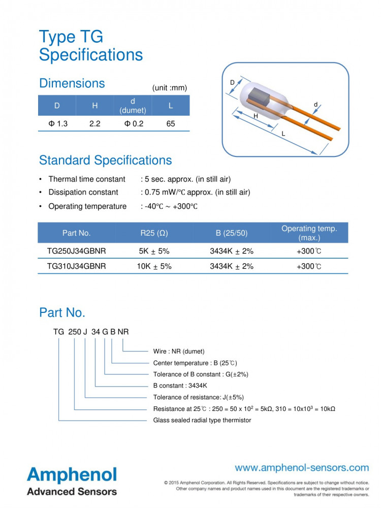 Amphenol TG310J34GBNR technical document page 2