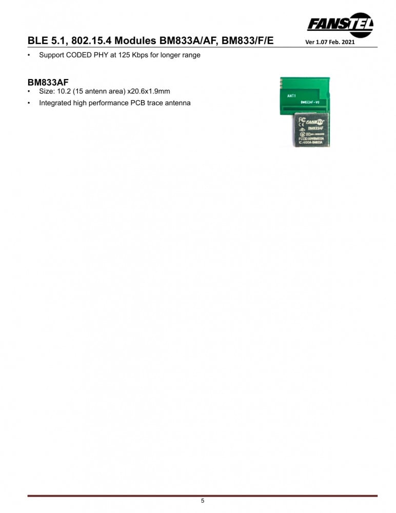 BM833A datasheet page 5