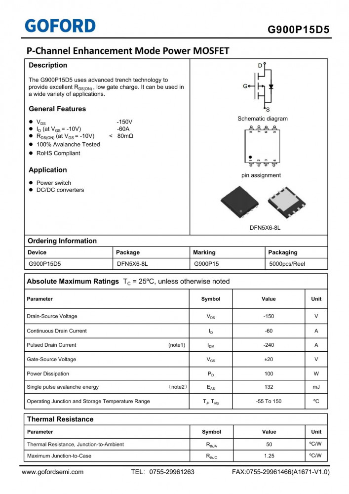 G900P15D5 datasheet page 1