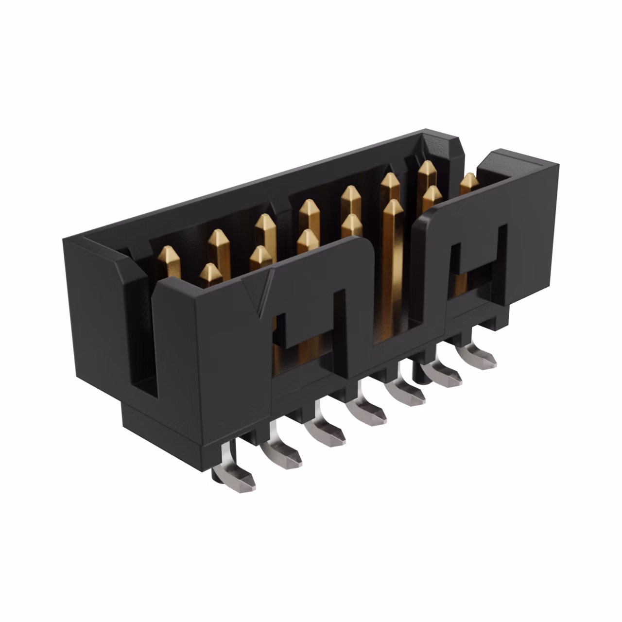 2.00mm Pitch, Milli-Grid PCB Header, Dual Row, Vertical, Surface Mount, Shrouded, 40 Circuits, 0.76µm Gold (Au) Plating, Dual Side Slots, Dual Friction Locks, Center Polarization, with Cap, Tube