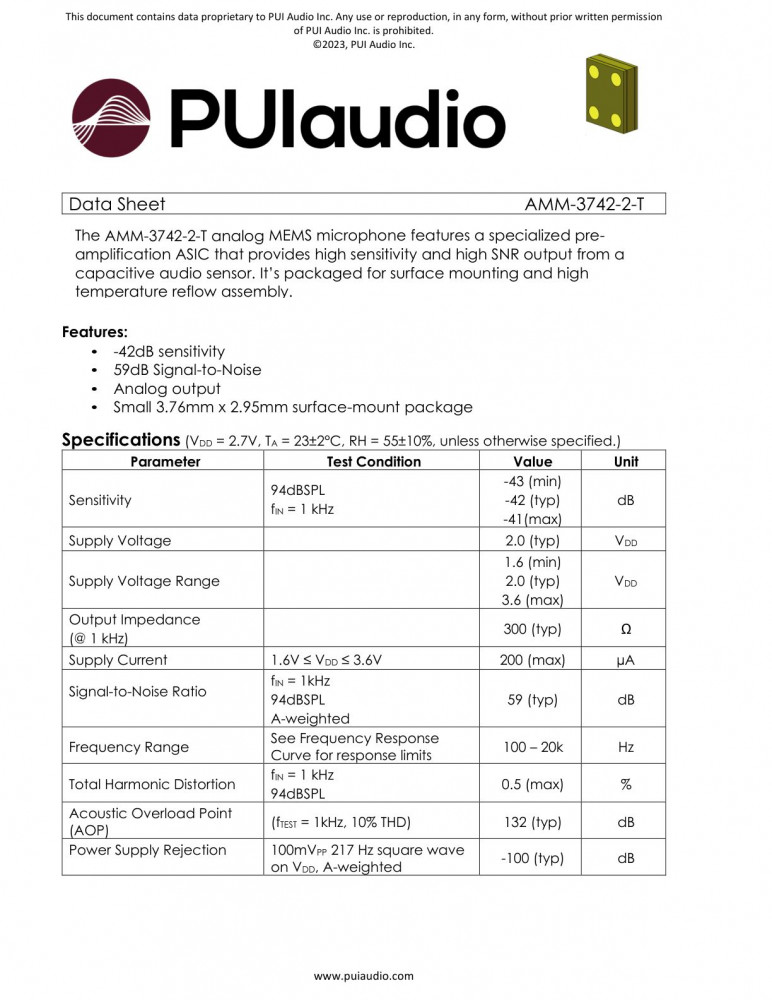 AMM-3742-2-T datasheet page 1