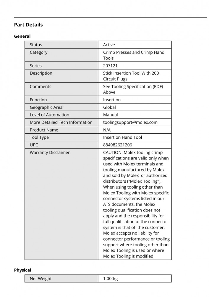 Tooling document preview, page 2