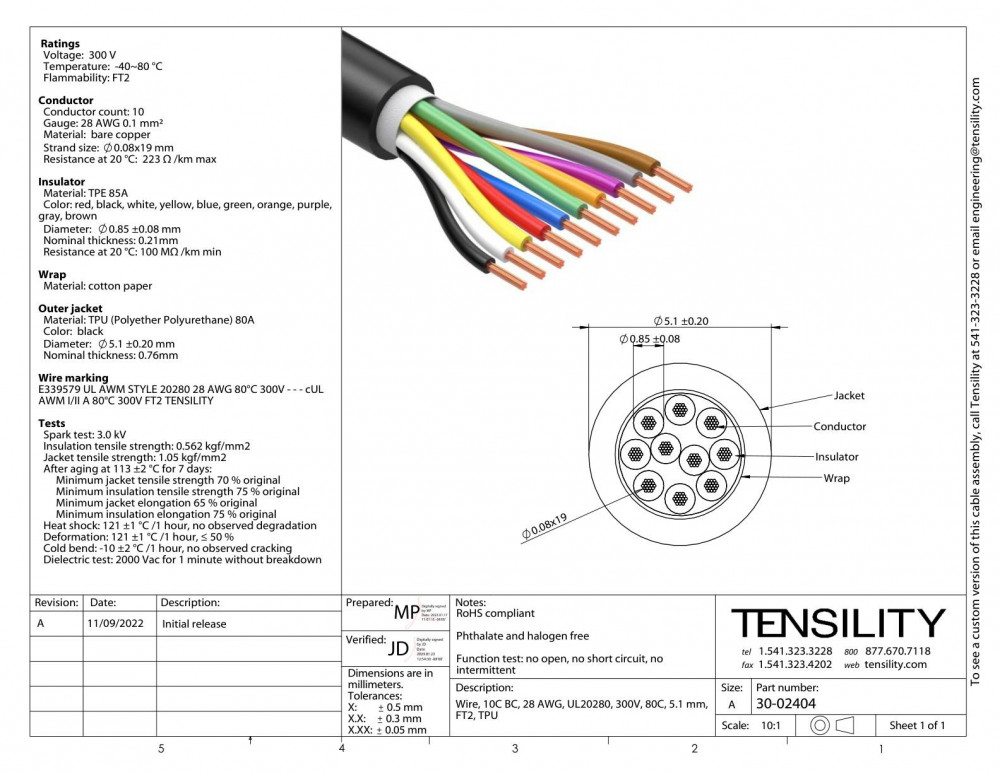 30-02404 cable specification sheet preview