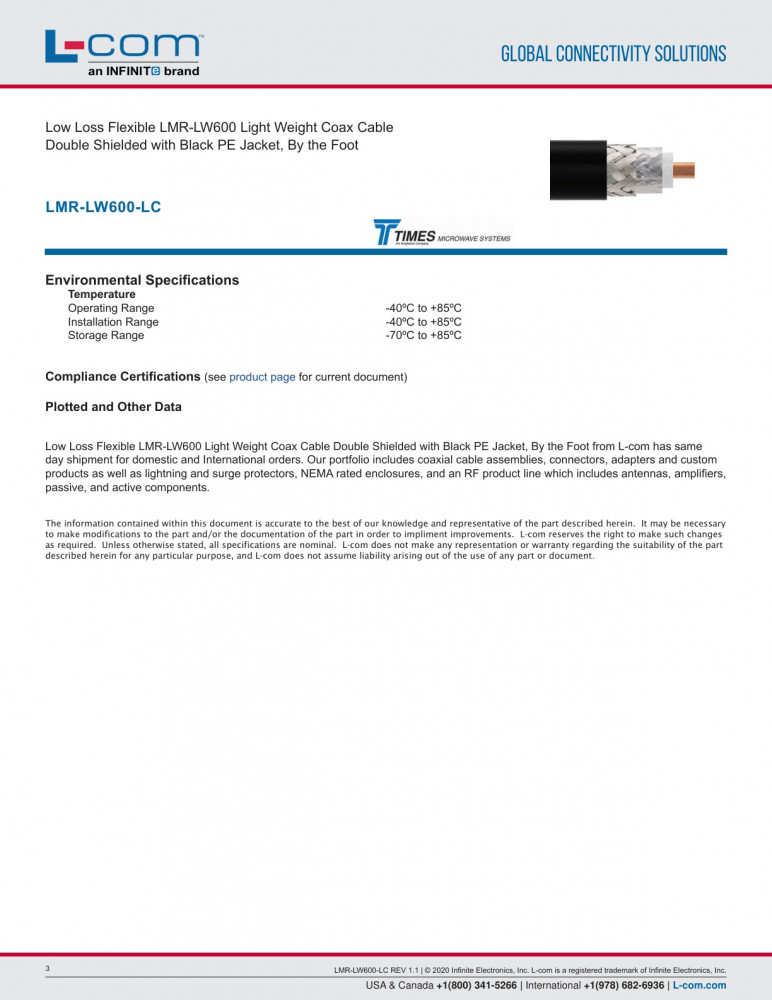 LMR-LW600-LC datasheet page 3