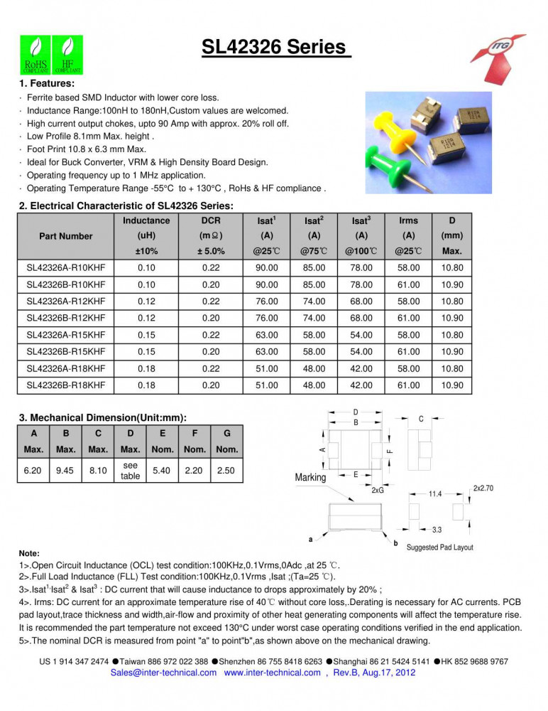 SL42326 technical document page 1