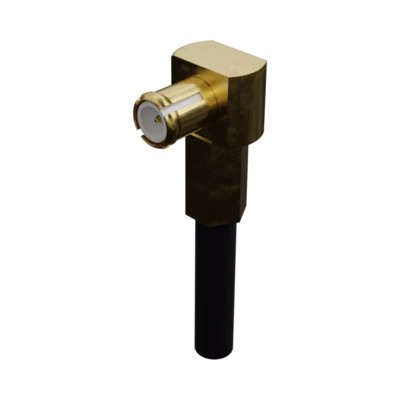 MCX Plug, Right-Angle, Crimp, RD-316 Cable, Brass Body, Gold (Au) Plated Body, 50 Ohms for sale