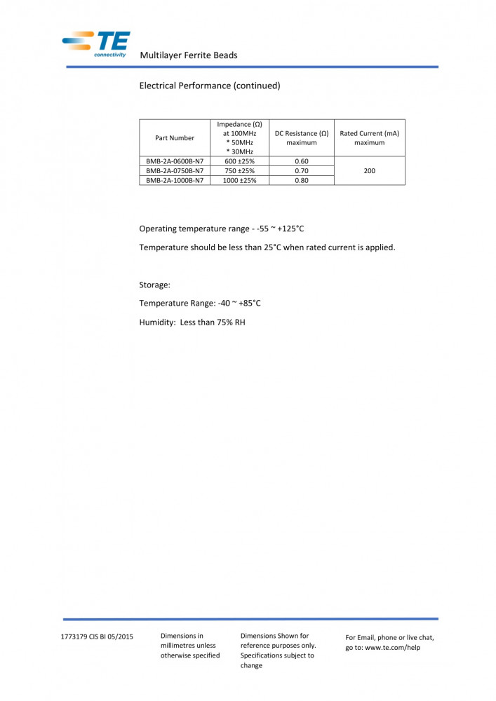 BMB-B Series datasheet page 2