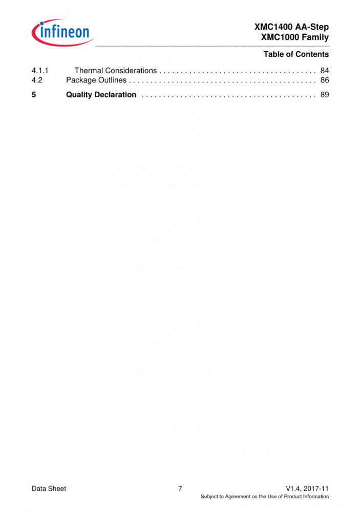 XMC1400 datasheet page 8