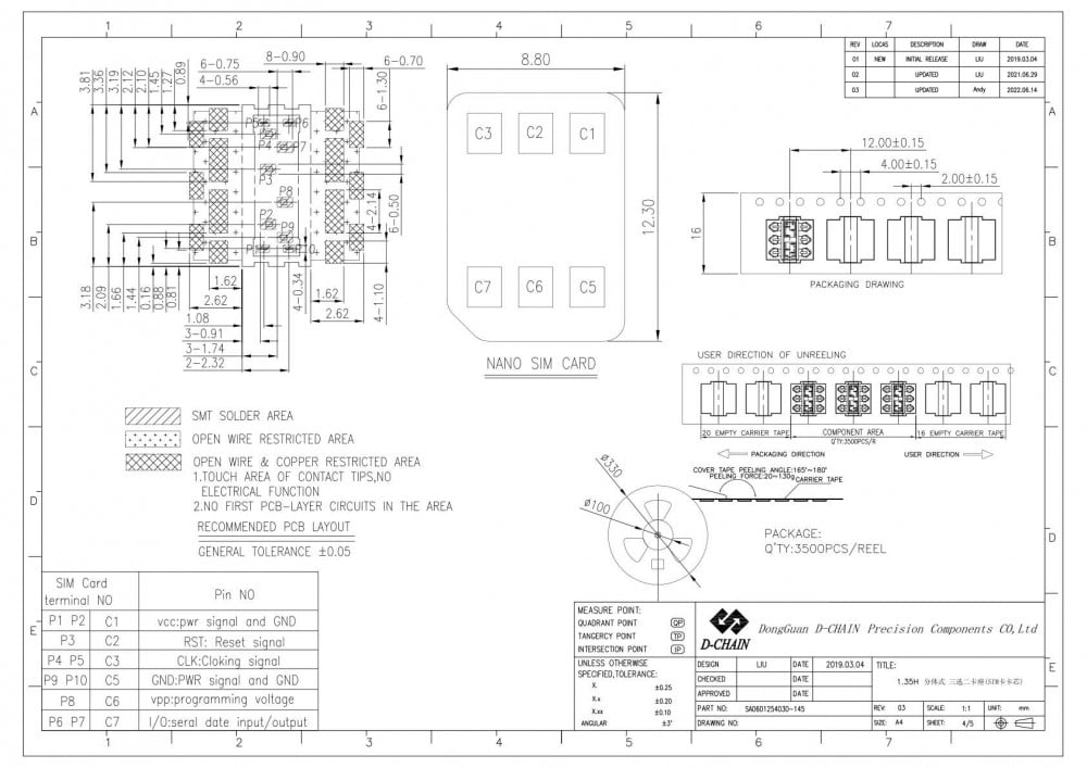 D-CHAIN SA0601254030-145 technical document page 2