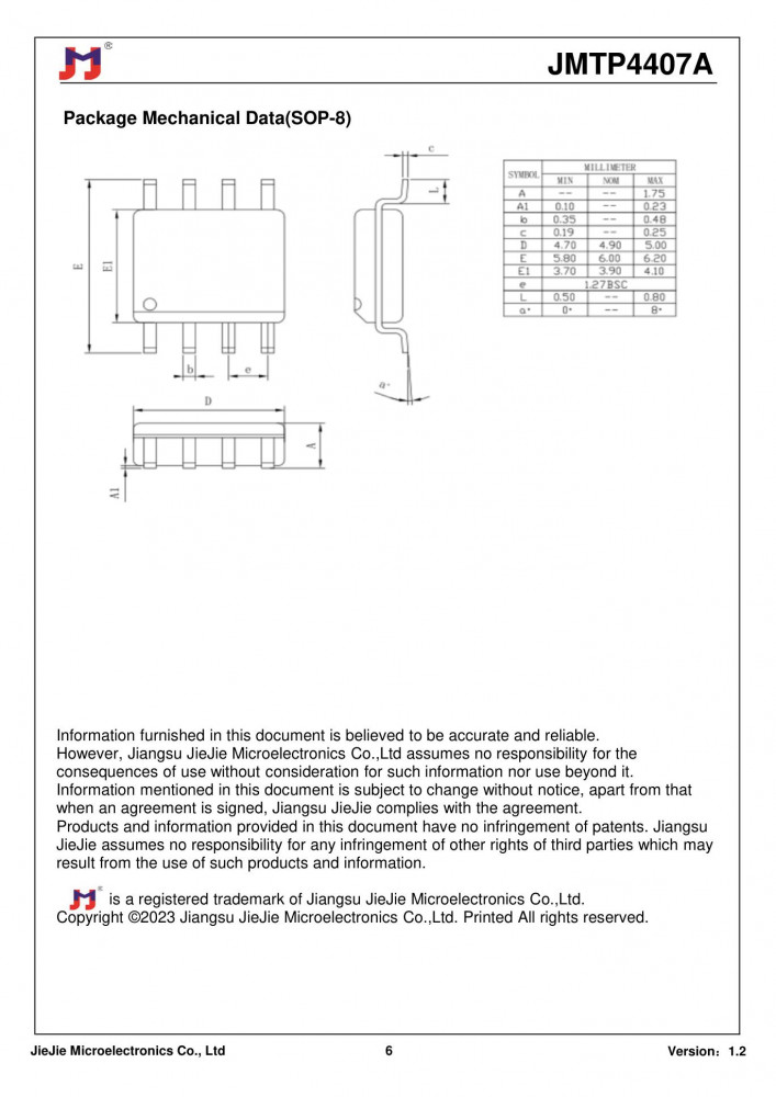 JMTP4407A datasheet page 6