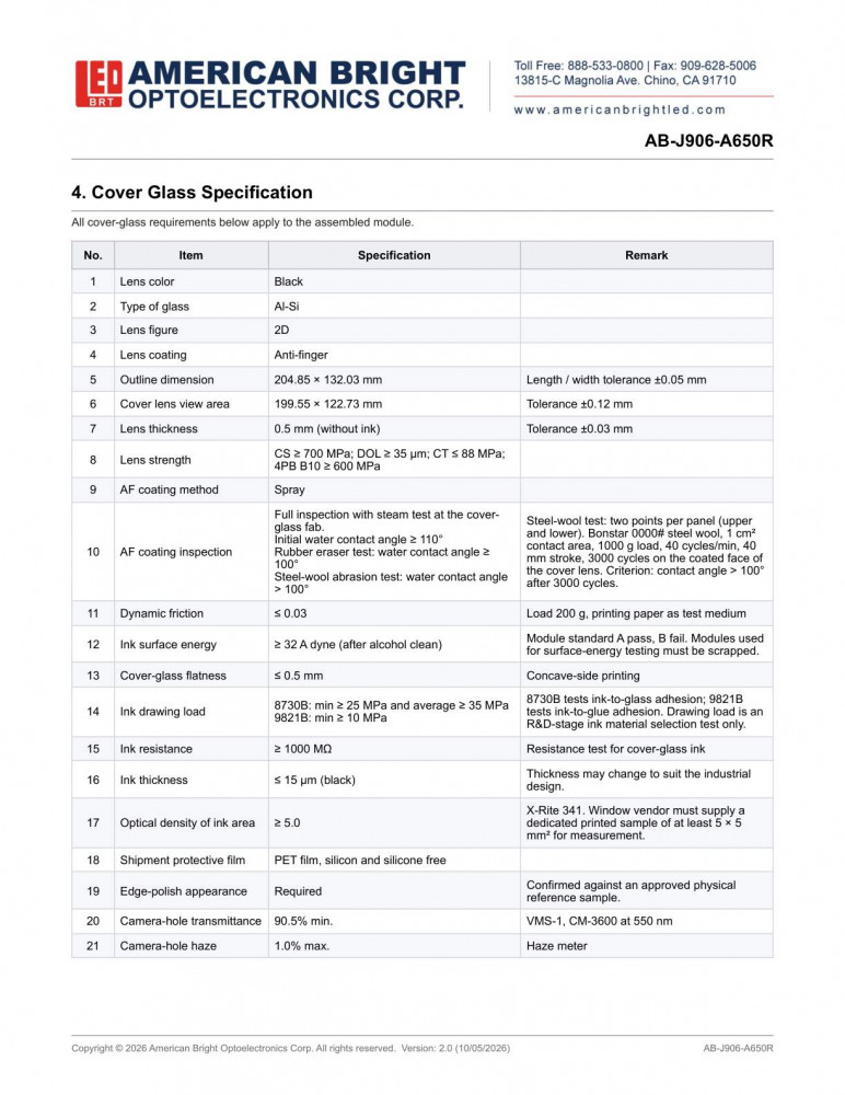 AB-J906-A650R specification page 4