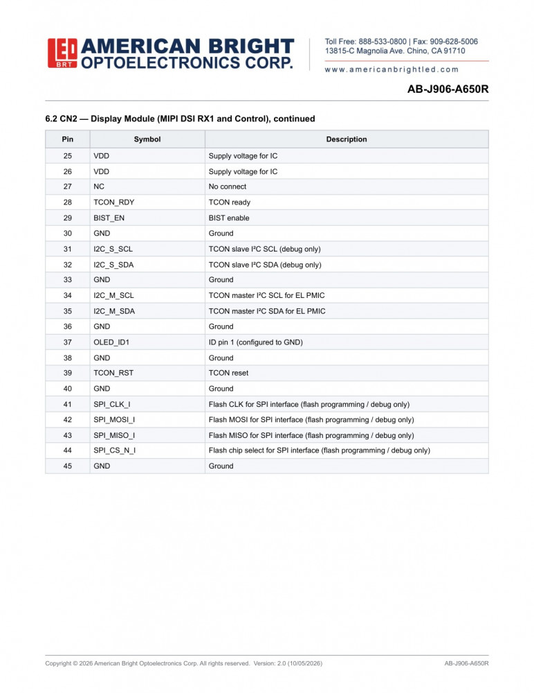 AB-J906-A650R specification page 9