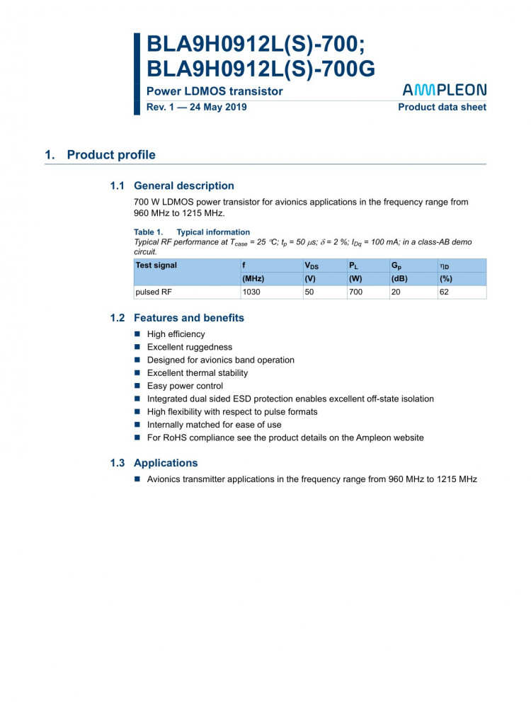 Product document page 1