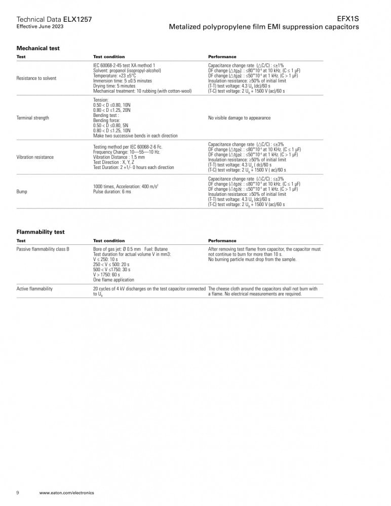 EFX1S datasheet page 9