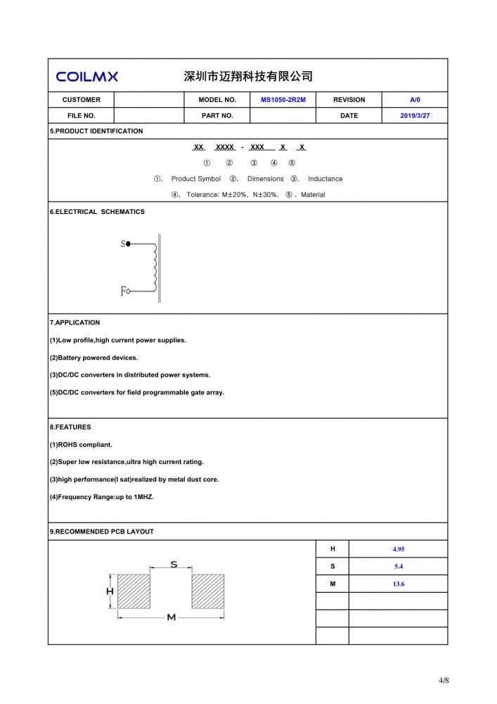 MS1050-2R2M datasheet page 4