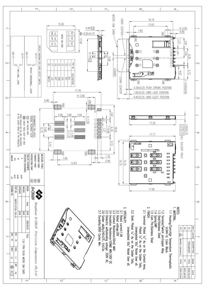 D-CHAIN SA0701127150-105-01 technical document