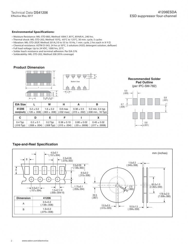 41206ESDA-TR1 datasheet page 2