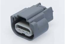 MX150 Cable Sealed Female Connector, Single Row, 3 Circuits, Polarization D, with Connector Position Assurance, Gray for sale