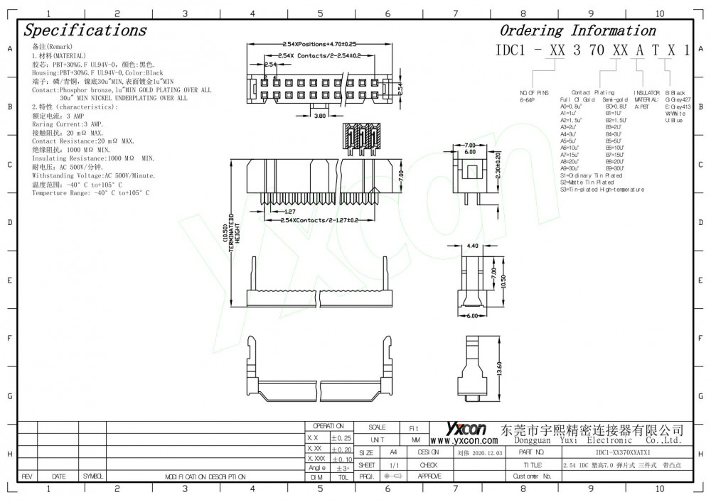 IDC1-08370B0ATB1 technical document page