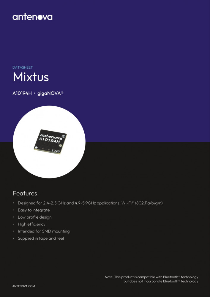 Mixtus datasheet page 1
