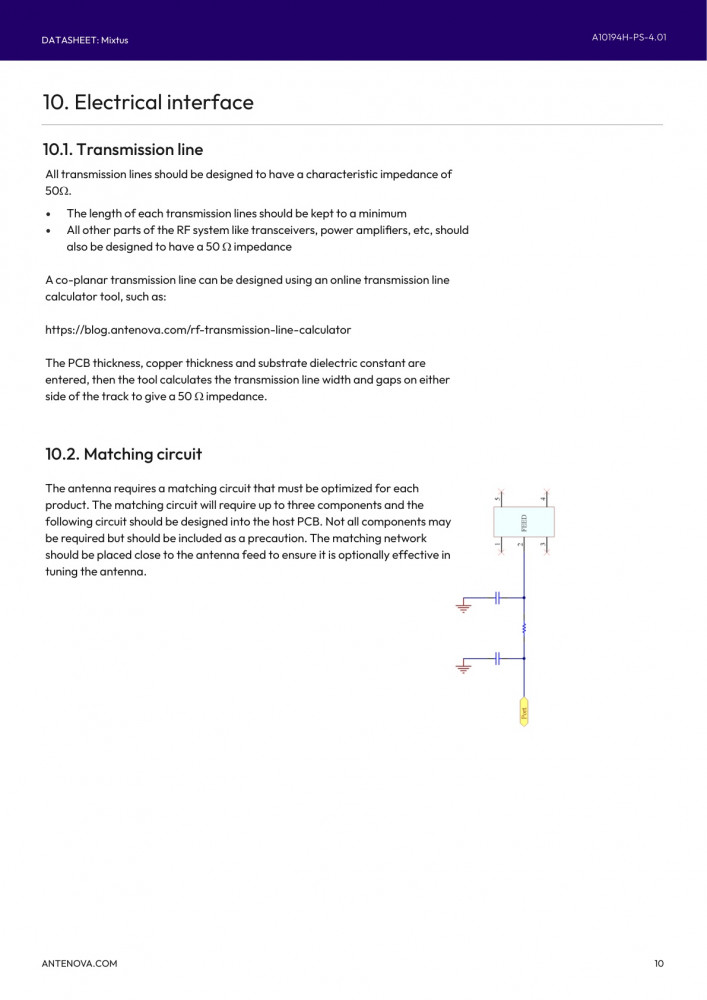 Mixtus datasheet page 10
