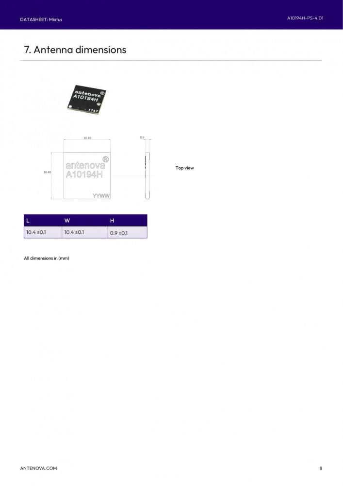 Mixtus datasheet page 8