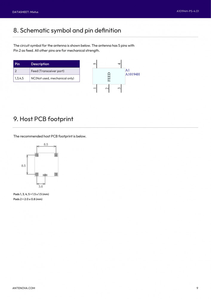 Mixtus datasheet page 9
