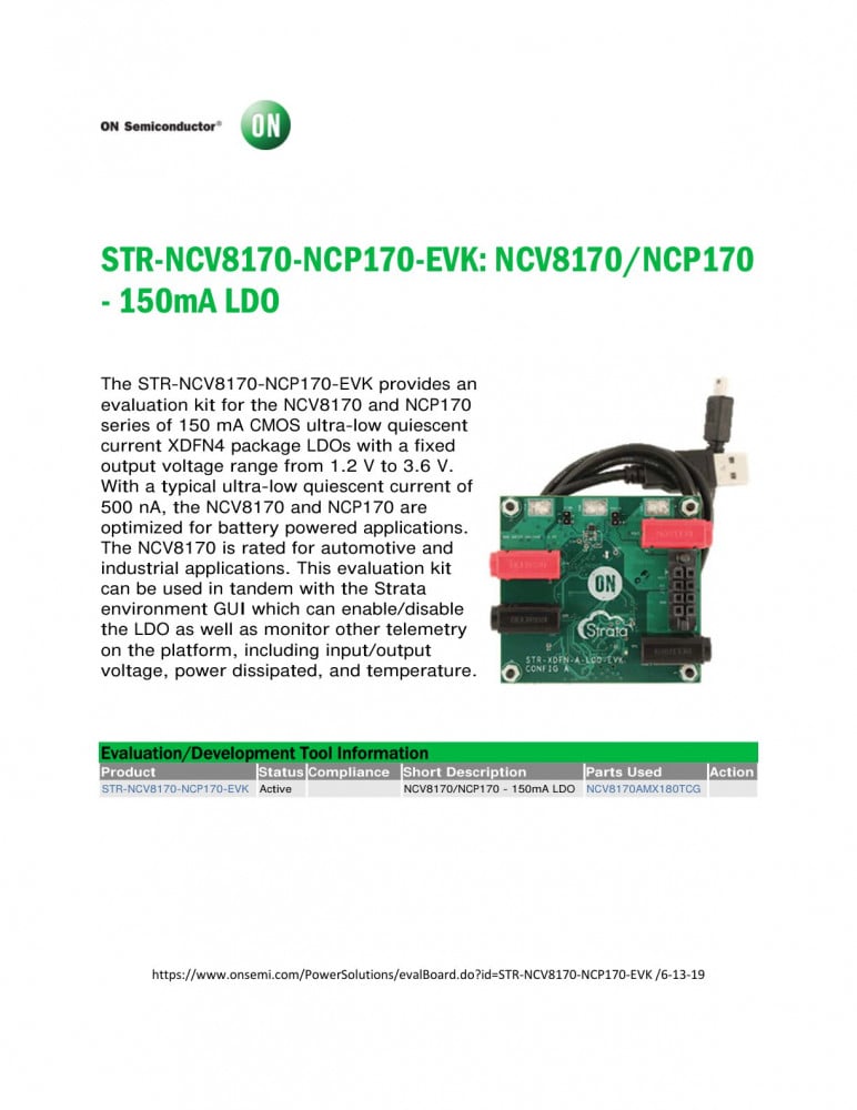 STR-NCV8170-NCP170-EVK technical document preview