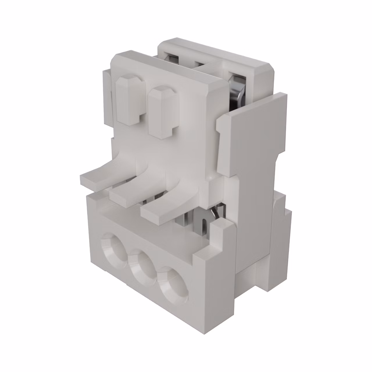 Appli-Mate RAST 2.5 IDT Housing, 2.50mm Pitch, with Side Latches, Female, 3 Circuits, Position Keys A & D Removed, Polarizing Rib Between 2/3, Black Color Stripe for sale