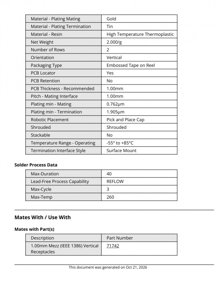 MOLEX 717410004 technical document image, page 3
