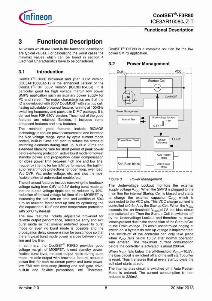 ICE3AR10080JZTXKLA1 datasheet page 8