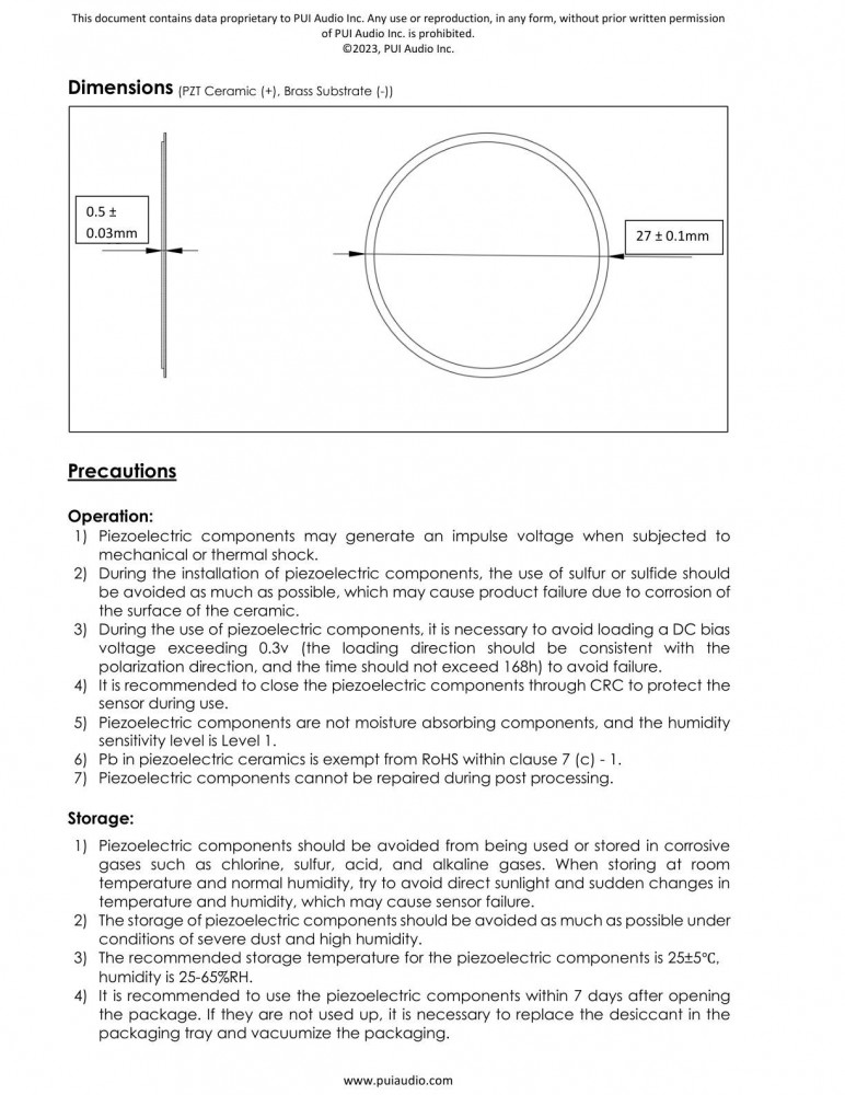 HD-PAB2701 technical datasheet page 2