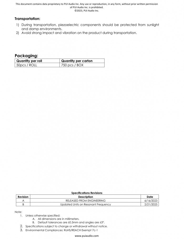 HD-PAB2701 technical datasheet page 3