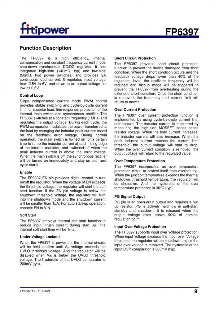 FP6397S5 datasheet page 9