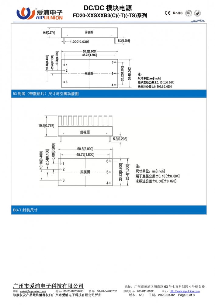 FD20 series datasheet page 5