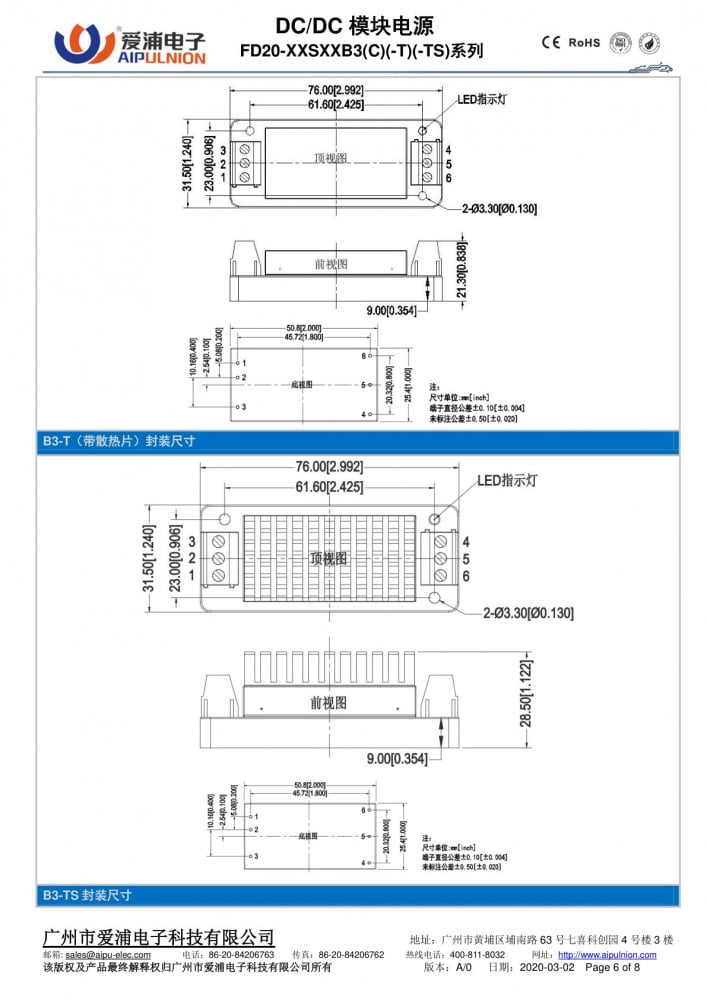 FD20 series datasheet page 6