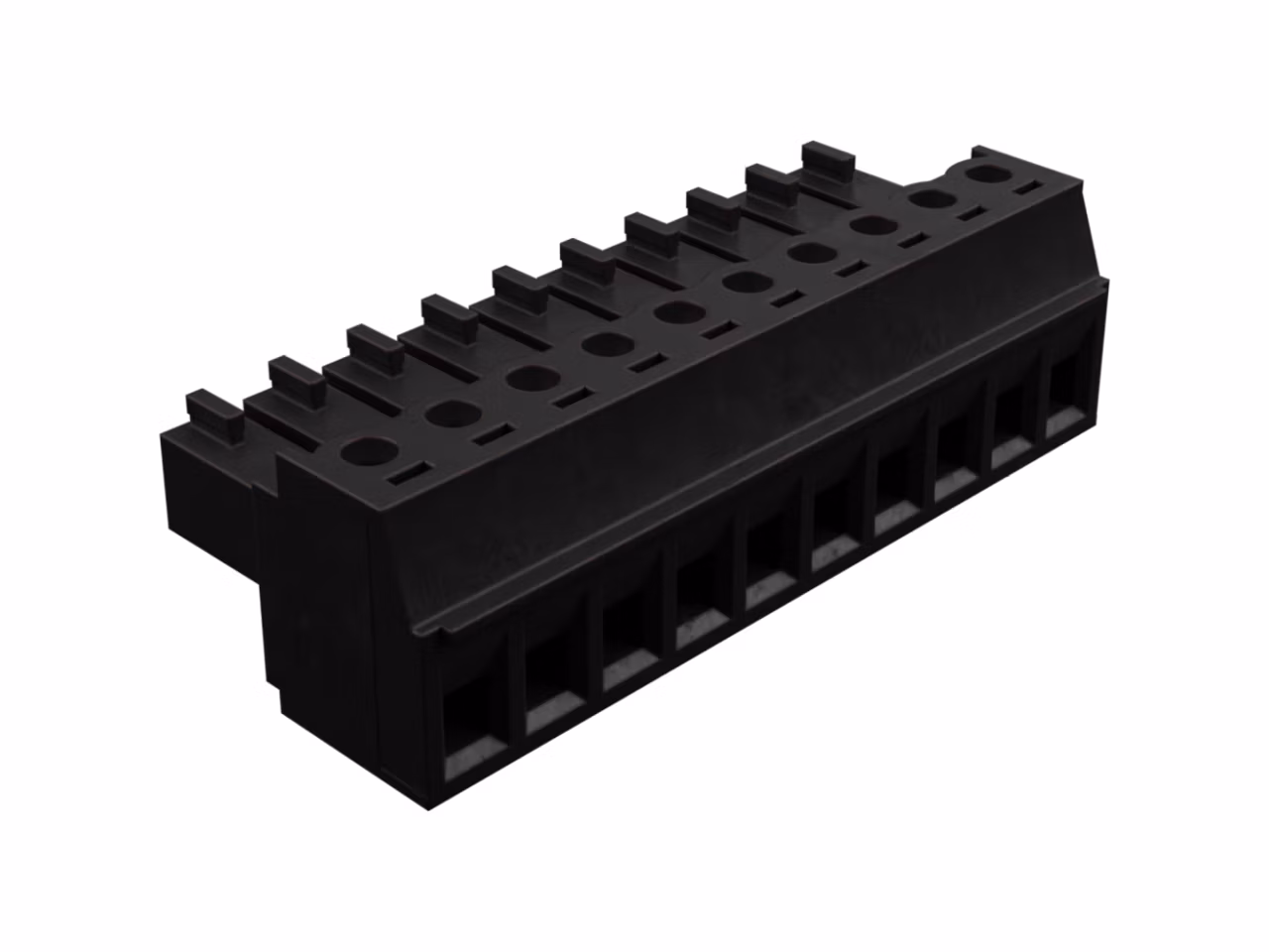 3.81mm Pitch Eurostyle Horizontal Plug, with Standard Imprinting, Black, 10 Circuits for sale