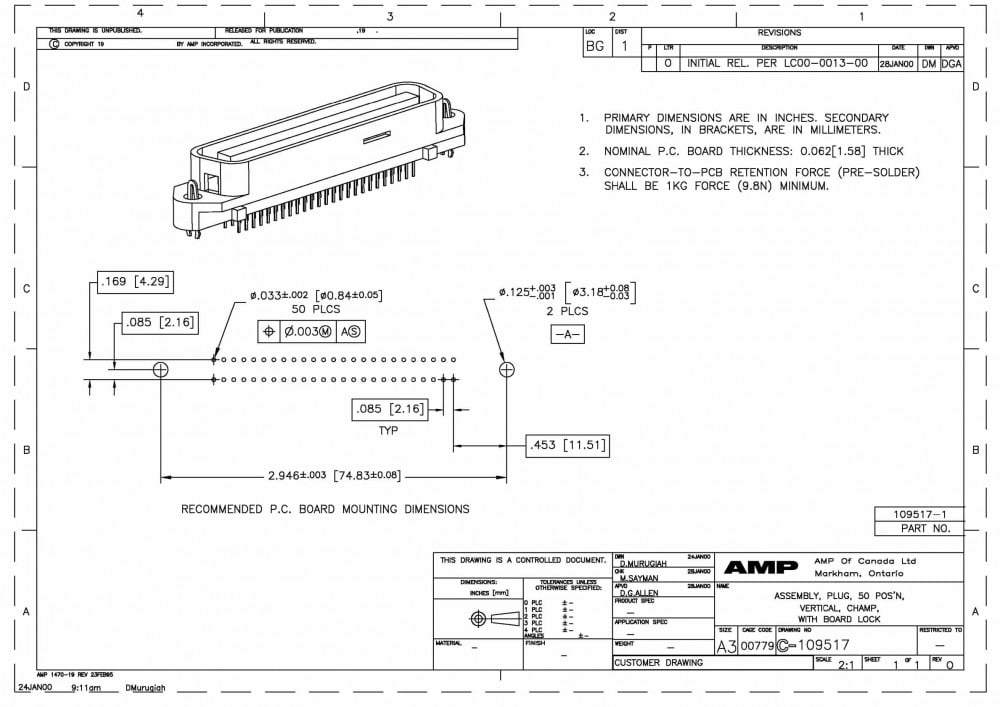 TE Connectivity 109517-1 technical drawing preview